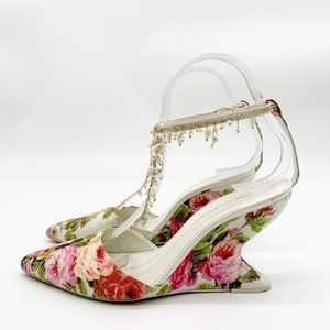 Zimmermann | Shoes | Zimmermann Goldentime Wedge Heels Pink Floral ...
